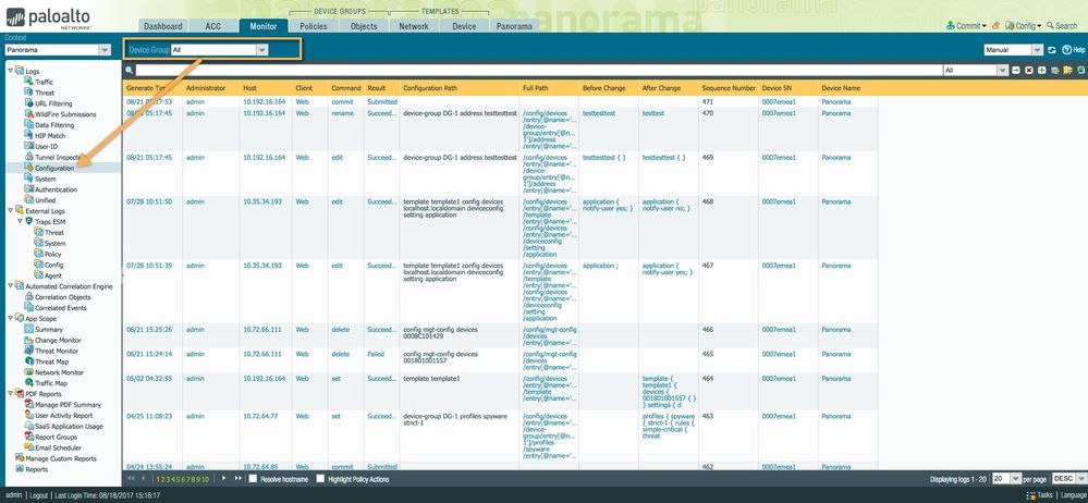 Panorama configuration log, anyone? | Palo Alto Networks