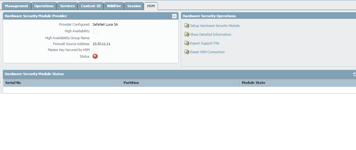 LIVEcommunity - HSM setup in PAN-OS 7 setup HSM partition missing ...