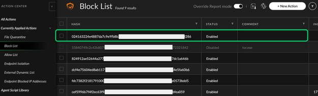 LIVEcommunity - [Corte XDR/XSIAM]ファイルハッシュを使って制御する - Block List/Allow List - LIVEcommunity - 521848