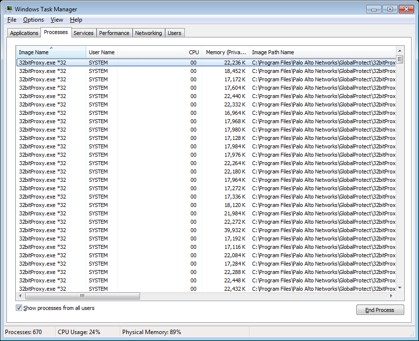 Solved: LIVEcommunity - GlobalProtect 3.0.1-10 on Windows 7 gradually ...