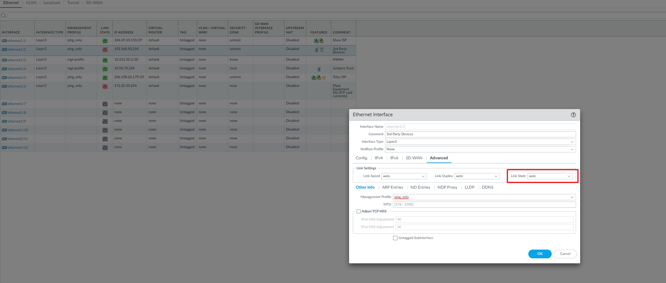 LIVEcommunity - PA-820 Interface configured but down - LIVEcommunity ...