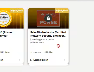 Solved: LIVEcommunity - PCNSE Learning plan under maintenance ...
